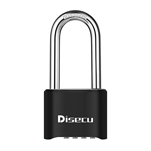 1 Pack disecu Heavy Duty 4 Digit Combination Lock, 2.5 Inch Long Shack