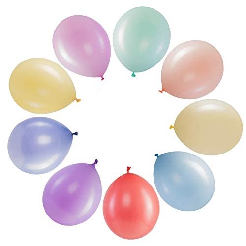 Prextex 125 Party Balloons 12 Inch 10 Assorted Rainbow Colors - Bulk P