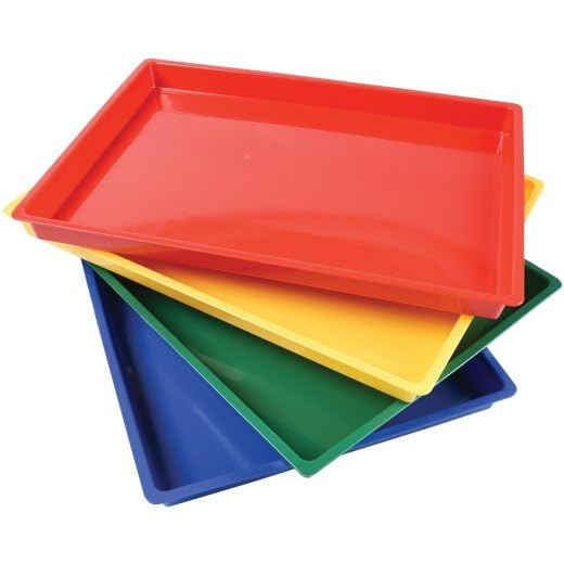 Constructive Playthings Messy Trays for Paint, Water and Sand Toys, Cl