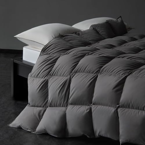 DOWNFORT Premium Hungarian Grey Goose Down Feather Comforter Oversized