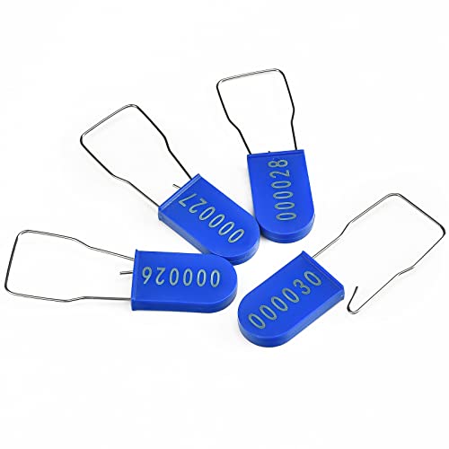 LeadSeals 100 Blue Plastic Wire Padlocks Security Seals Electric Meter