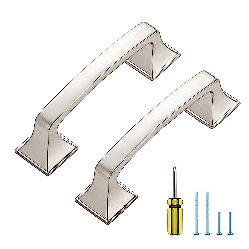 10 Pack Kitchen Cabinet Handles 5 Inch Hole Center Brushed Nickel Cabi