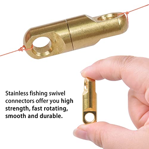 AGOOL Fishing Heavy Swivels, 12pcs Stainless Steel Saltwater Swivels H