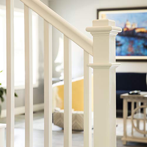 962 - Wood Box Newel - Plain Style - 48 inch - Sleek Minimalist Design