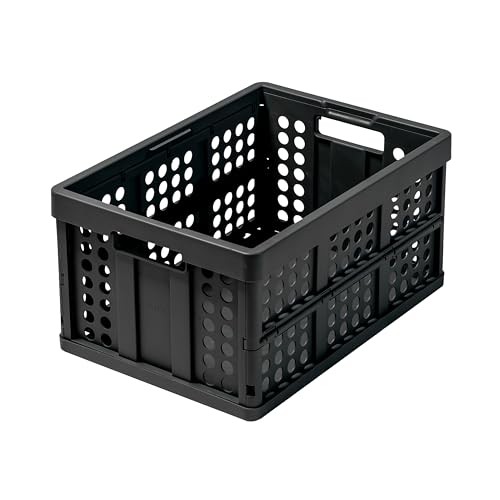 Clax® crate | folding box | basket | 48 qt (12 gal) | black