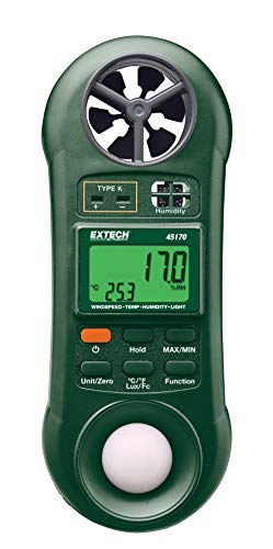 Extech 45170 Four in One Environmental Meter (Hygro-Thermo-Anemometer-