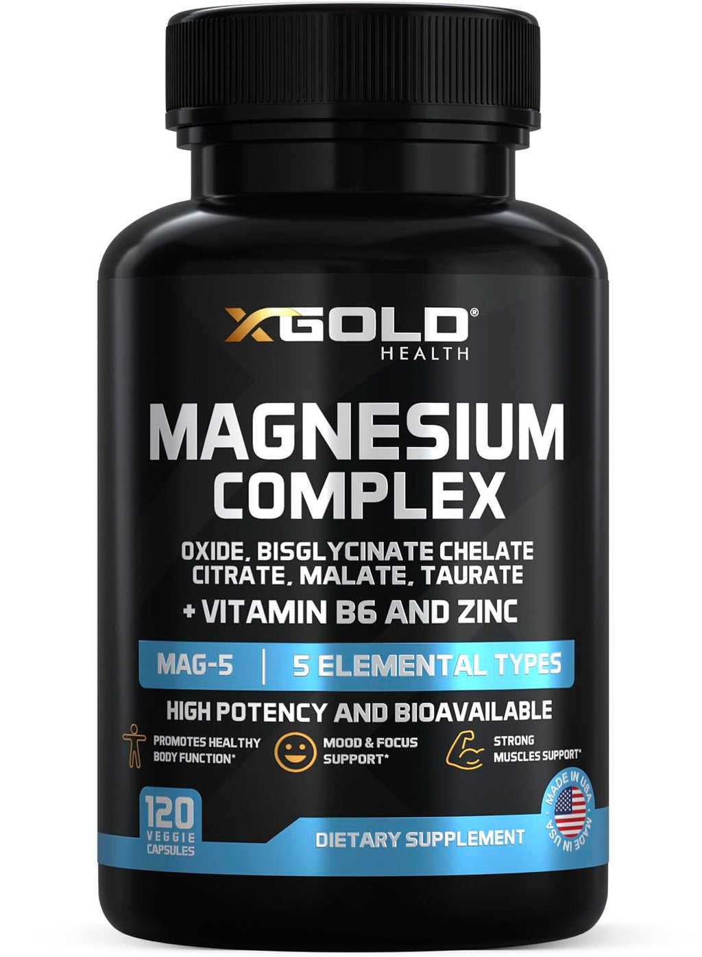 Micronized Magnesium Complex Plus B6 | Zinc Magnesium Oxide, Bisglycin
