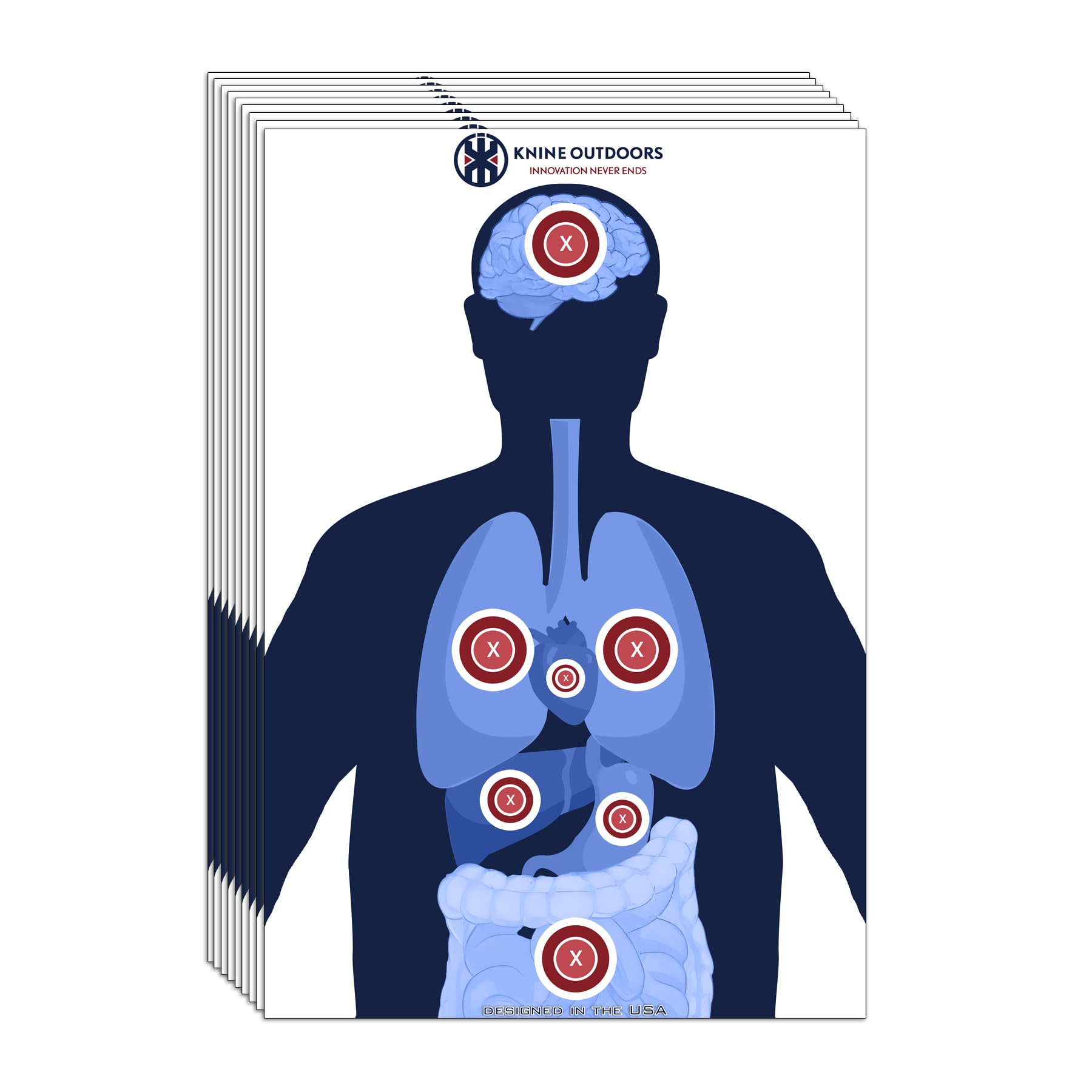 KNINE OUTDOORS Shooting Targets Paper, 12 x18 inch, Bulk for Hunting,