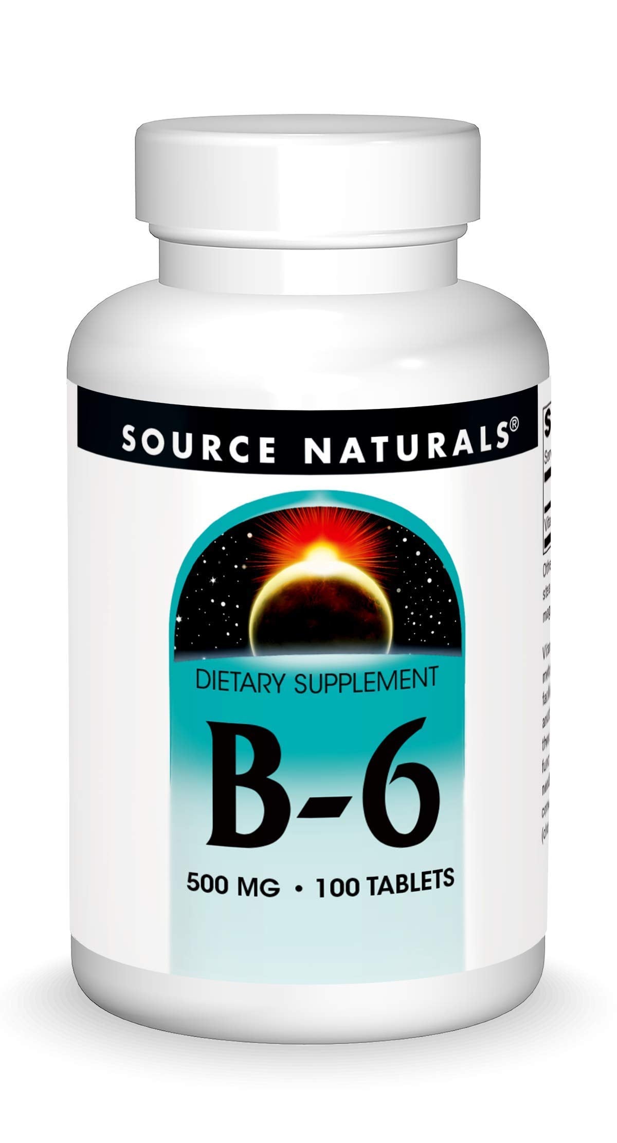 Source Naturals Vitamin B-6, Immune System Support* -500 mg, 100 Table