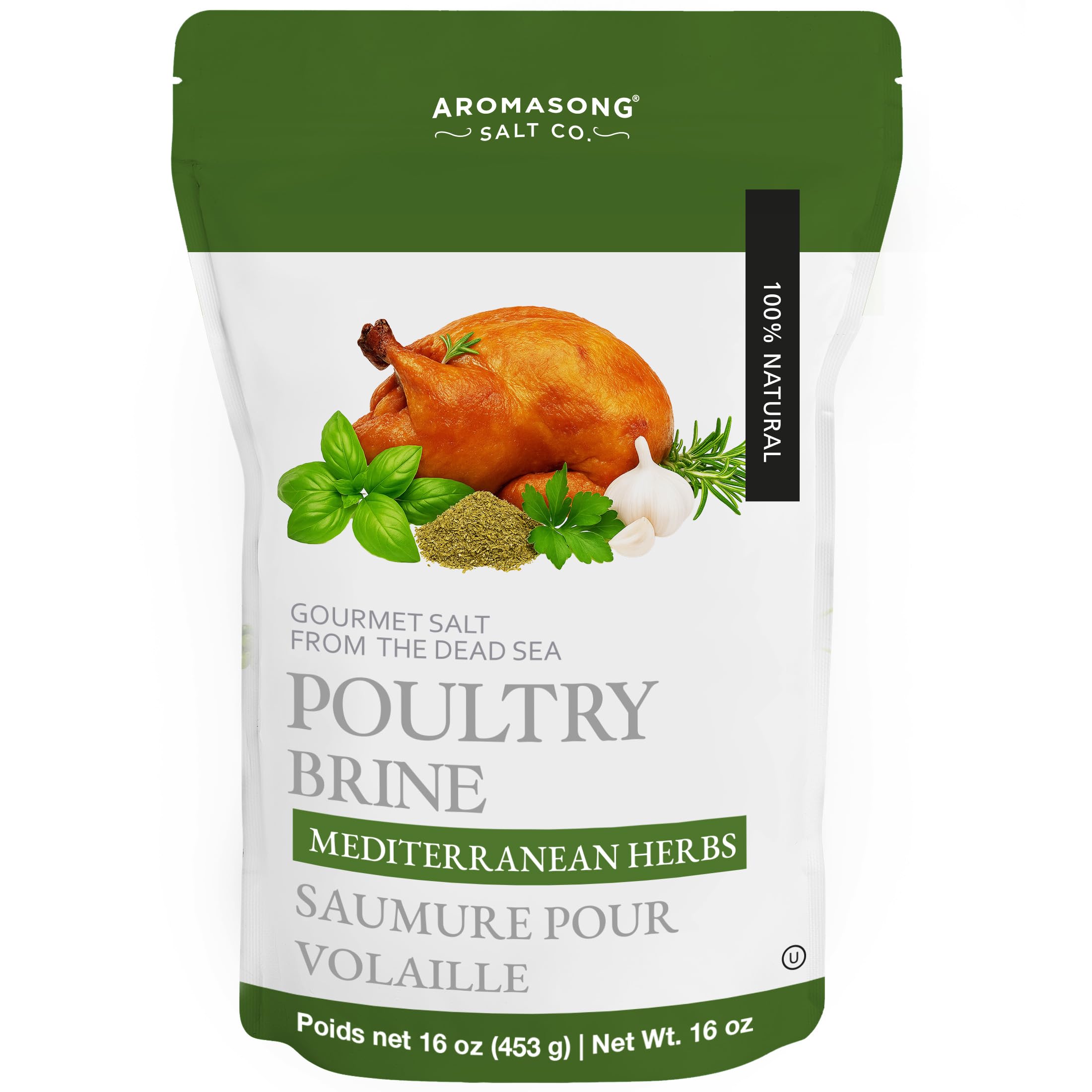 Aromasong Mediterranean Dead Sea Turkey Brine – 1 LB – All-Natural Wet