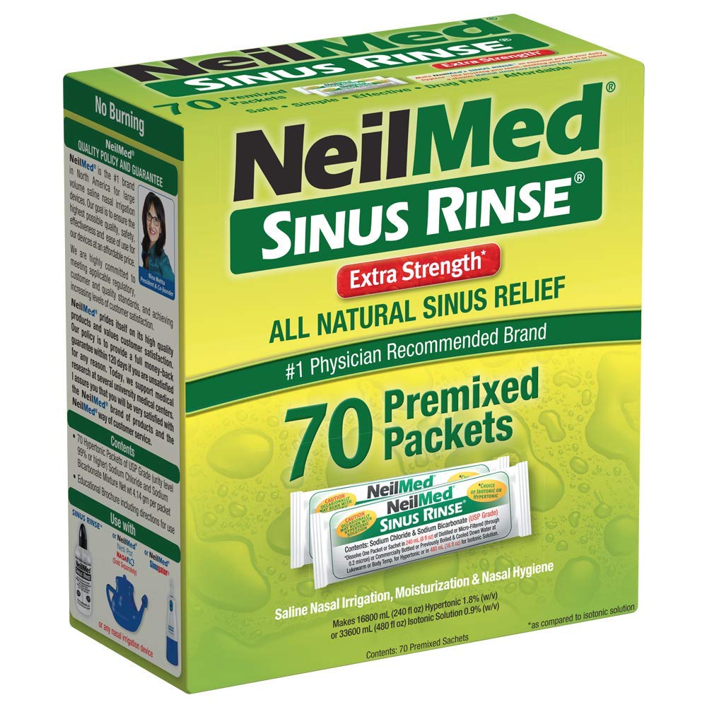 NeilMed's Sinus Rinse Extra Strength Pre-Mixed Hypertonic Packets-for