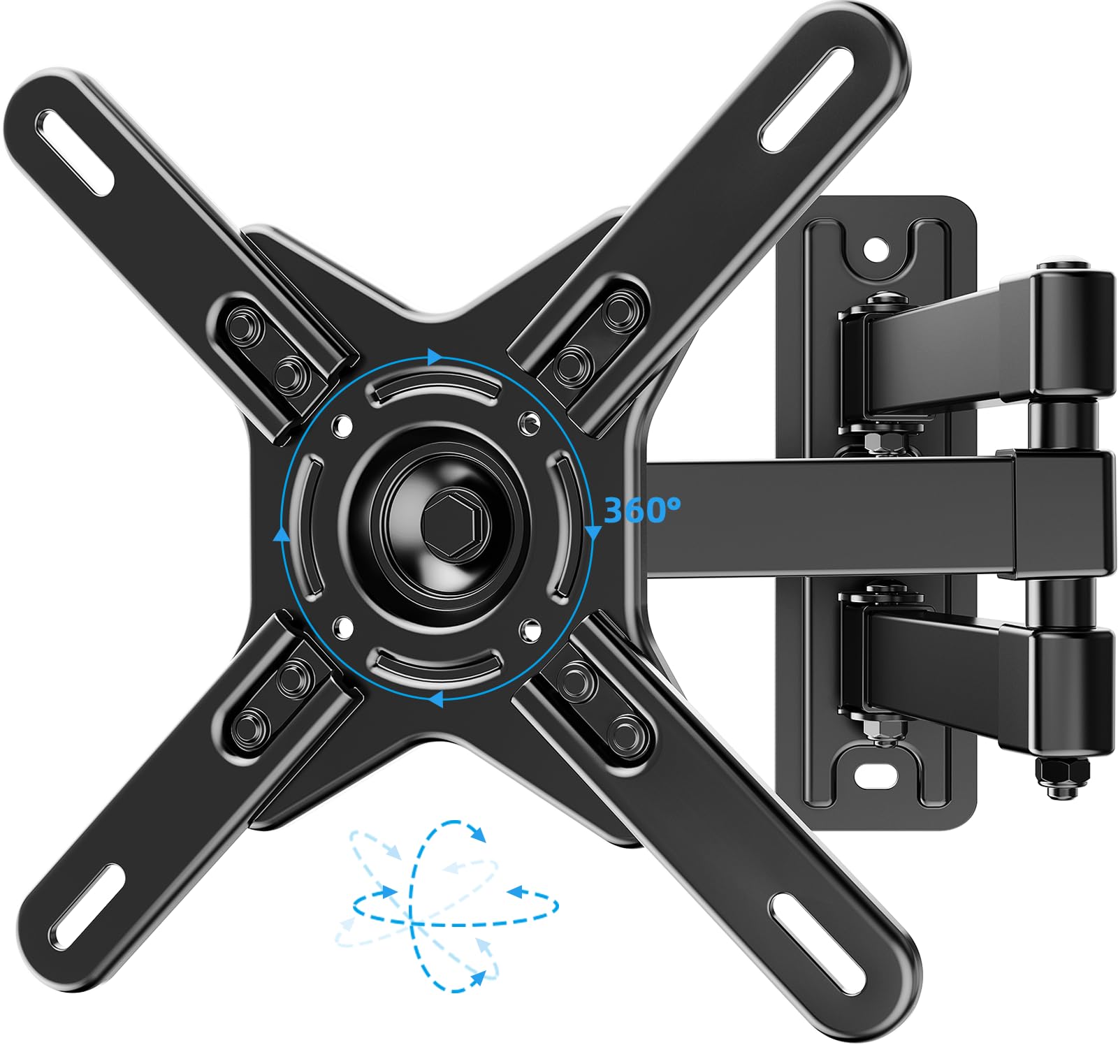HOME VISION Full Motion TV Wall Mount, [360° Rotation] [180° Swivel]