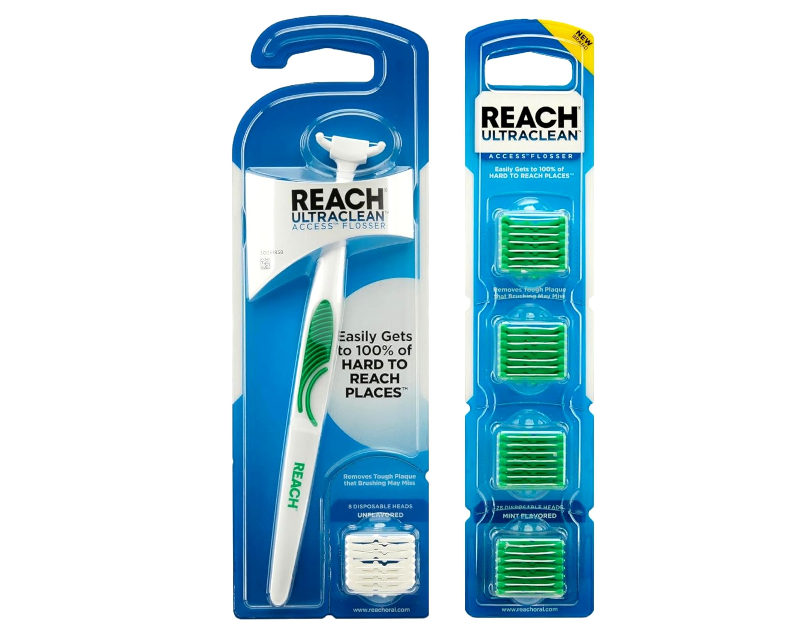 REACH Ultraclean Access Snap-On Flosser & Flosser Refill Head 28 ea, P
