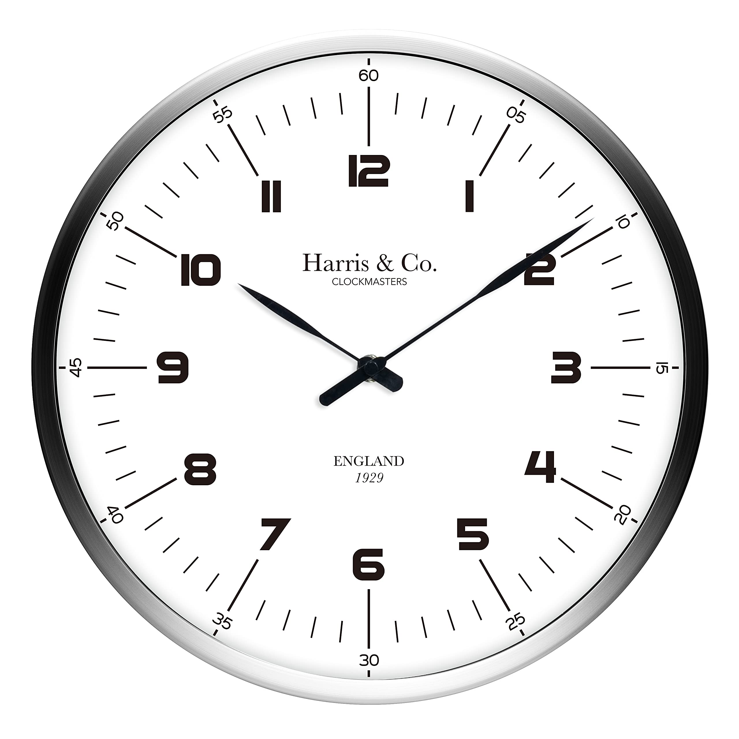 HARRIS & CO. CLOCKMASTERS ( 13 inch Premium Luxury Wall Clock Number D