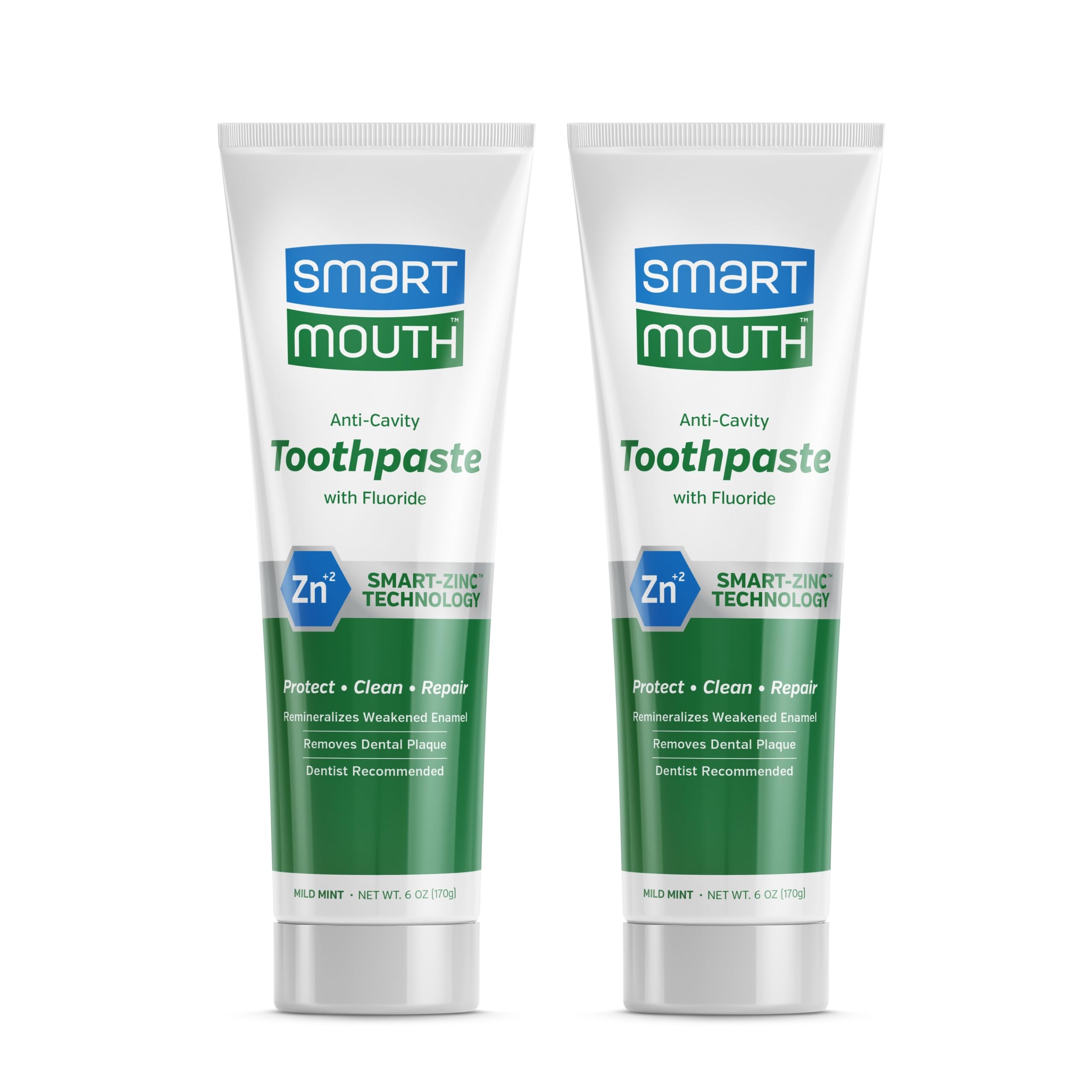 SmartMouth Premium Zinc Ion Toothpaste - Whitening Toothpaste with Flu