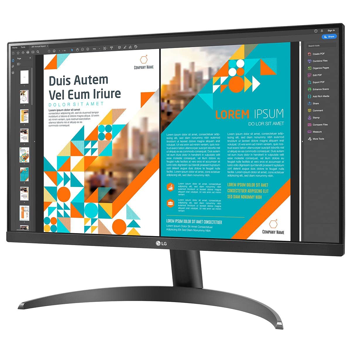 LG 24QP500-B 24” QHD (2560 x 1440) IPS Display, HDR 10, sRGB 99% Color
