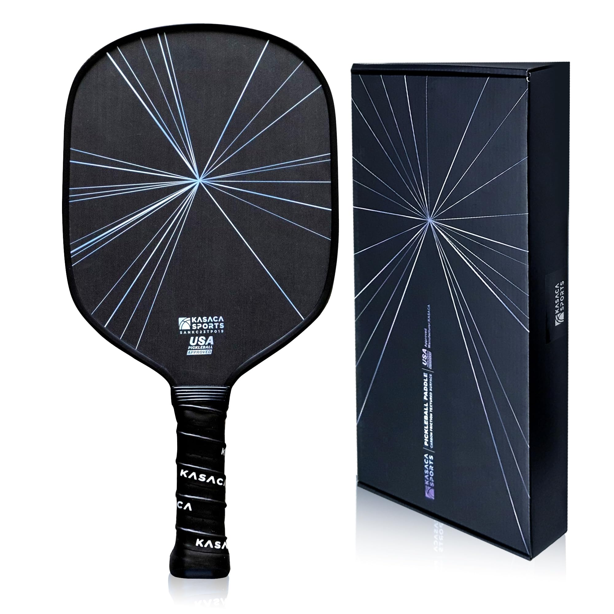 KASACA Pickleball Paddle Graphite Friction Textured Surface Fiber Pick