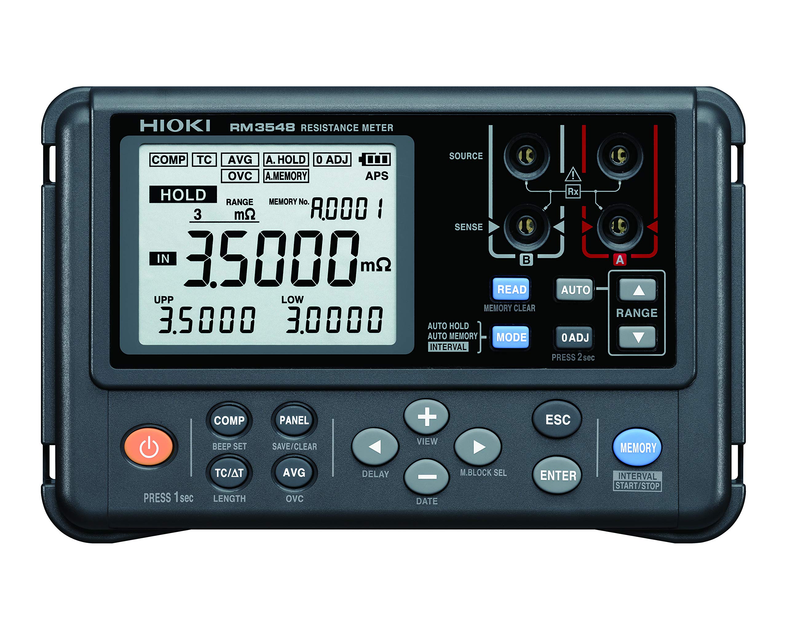 Hioki RM3548 Multimeter, High-Precision Portable Resistance Milli-Ohmm