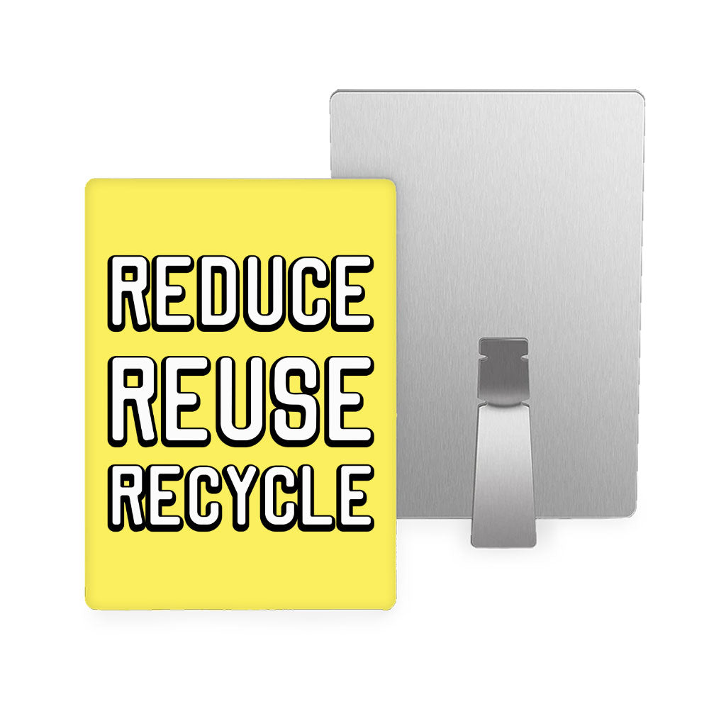 Reduce Reuse Recycle Metal Photo Prints - Cute Design Decor Pictures