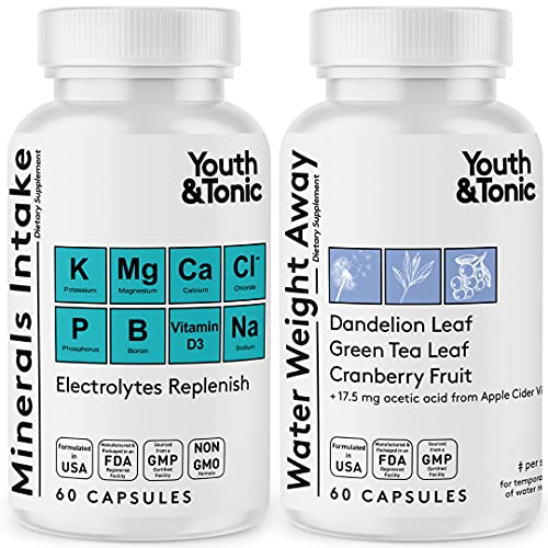 Youth & Tonic Fluid Pills & Mineral Electrolyte Support as Natural Diu